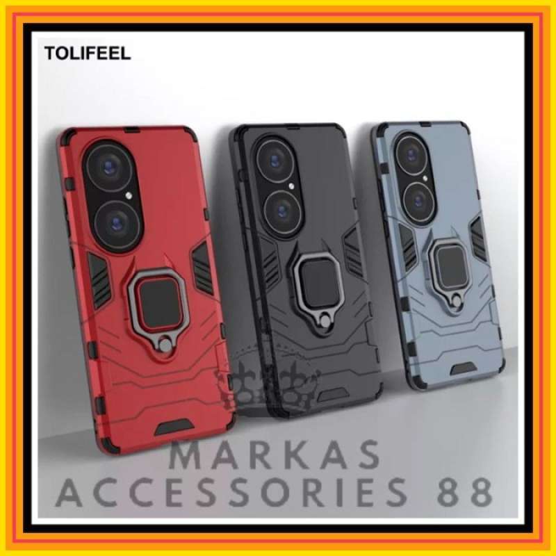 Promo HUAWEI P50 / P50 PRO TRANSFORMER RING HARD SOFT CASE MAGNETIC ...