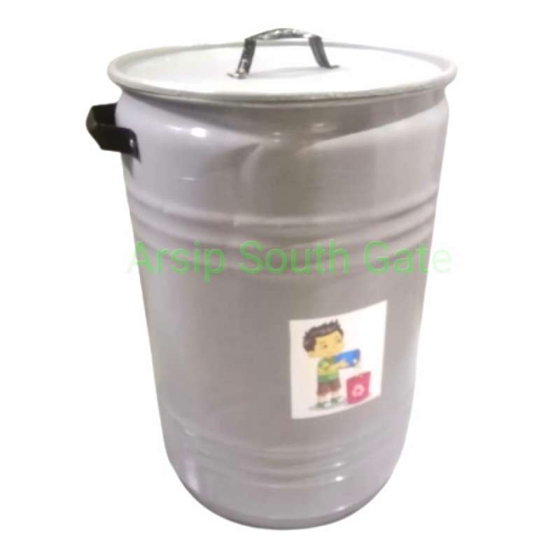 Promo Tong Sampah Drum Besi 80L - Hitam Diskon 11% di Seller Damarra ...