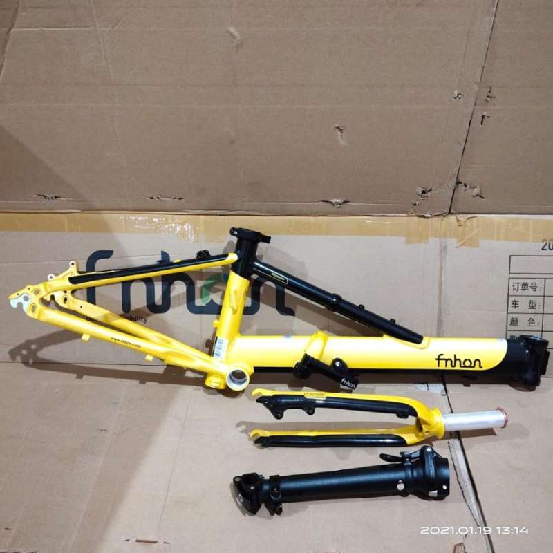 Jual FrameSet Fnhon Monsoon Discbrake Yellow Black di Seller BikeTM ...