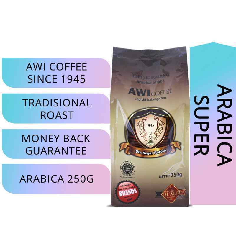 Jual Awi Coffee Kopi Sidikalang Arabica Super 250Gr Bubuk | Coffee ...