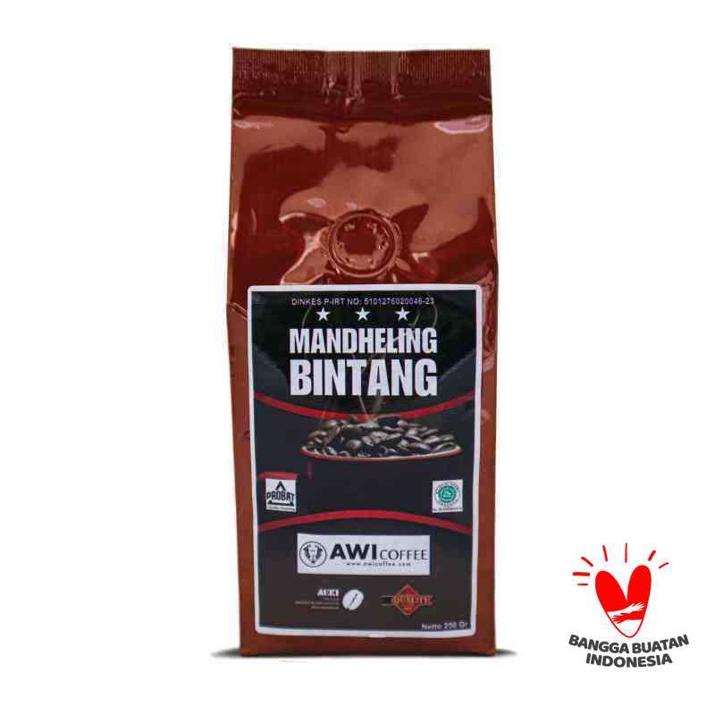Promo Awi Coffee Mandheling Bintang 250G Biji | Arabica Roasted Coffee ...