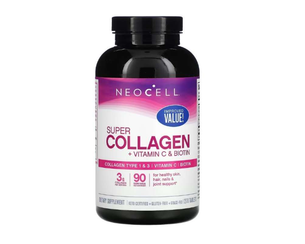 Promo NeoCell Super Collagen + Vitamin C + Biotin Hair Skin Nails Joint ...