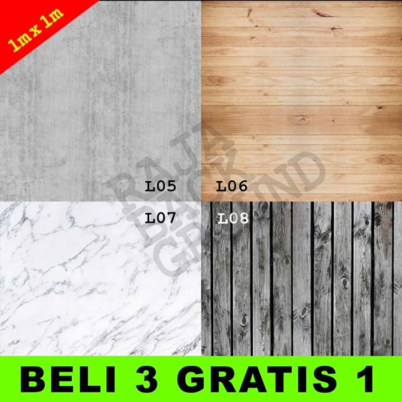 Jual Oem Alas Foto / Background Ukuran Large (1M X 1M) Motif Wooden ...