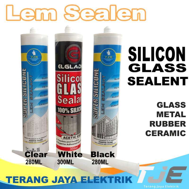 Jual Lem Silicon/lem Sealant Putih/hitam/clrear 280-300ml Elglado/yzr ...