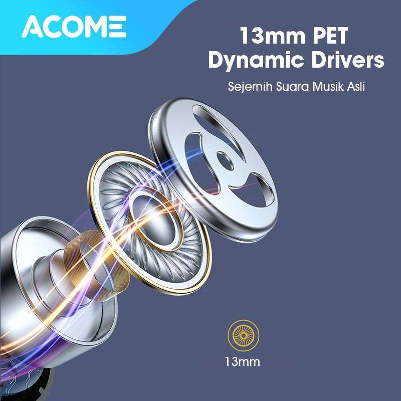Jual Acome True Wireless Earbuds Headset Bluetooth 5.3 Tws Led Garansi ...