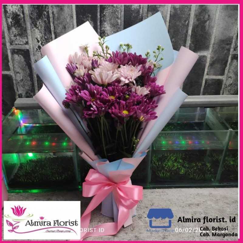 Jual Bouquet Bunga Aster Premium | Buket Bunga Asli Segar | Buket ...