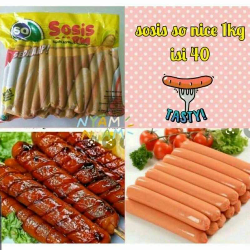 Jual So Nice Sosis Ayam 1kg di Seller Gozzen Frozen Food - Tajur Halang ...