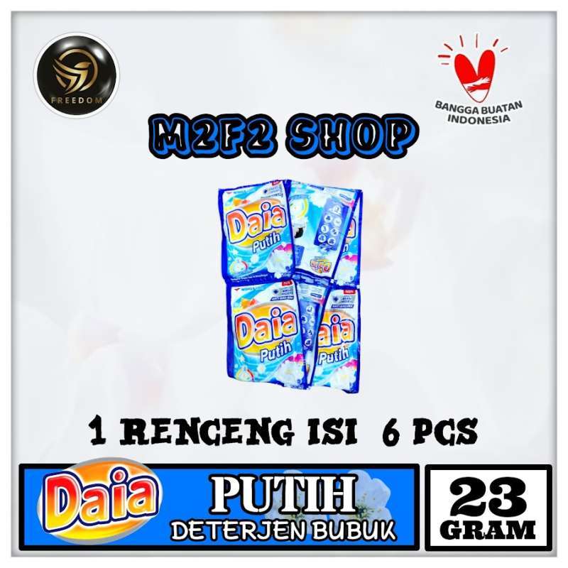 Promo Daia Putih Detergent Bubuk Sabun Cuci Baju Sachet - 23 gr ...