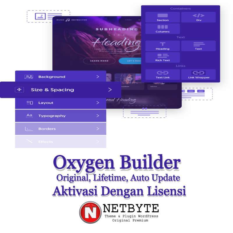Jual Plugin Oxygen Builder Lifetime di Seller NetByte.id - Tlogomas, Kota Malang | Blibli