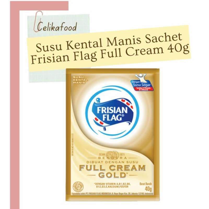 Jual Susu Kental Manis Frisian Flag Gold 40gr Full Cream Milk Sachet di ...