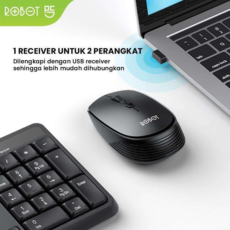 Jual Robot Portable Mini Wireless Set Combo Keyboard And Mouse Km3100 ...