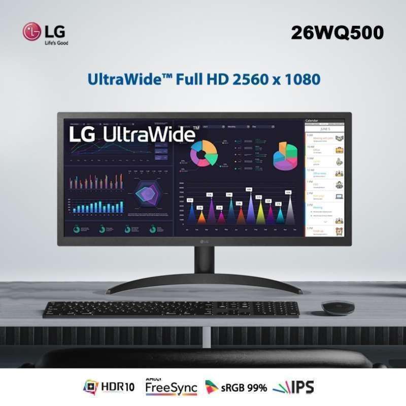 Jual Monitor LED LG Ultrawide 26WQ500 26 FHD 2560 x 1080 IPS AMD ...