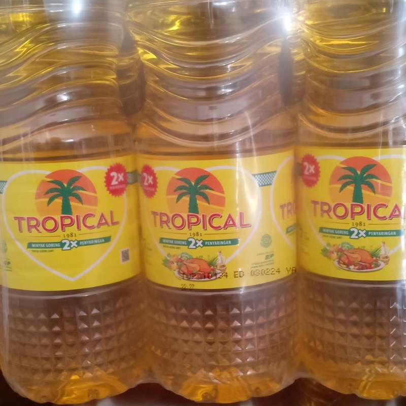 Jual Tropical Minyak Goreng Botol 2000 ml | Tropical 2 Liter isi 6 ...