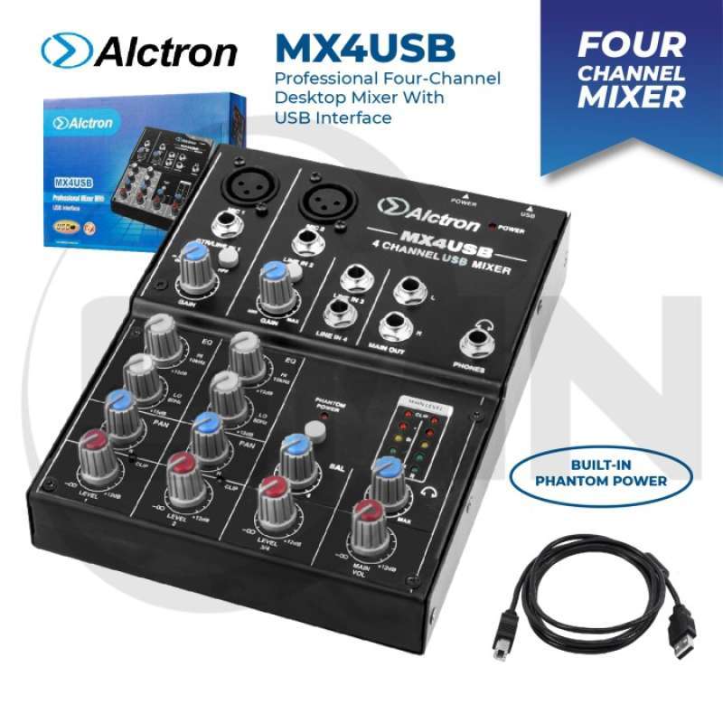 Promo Mixer Alctron Mx4Usb Professional 4 Channel With Usb Audio ...