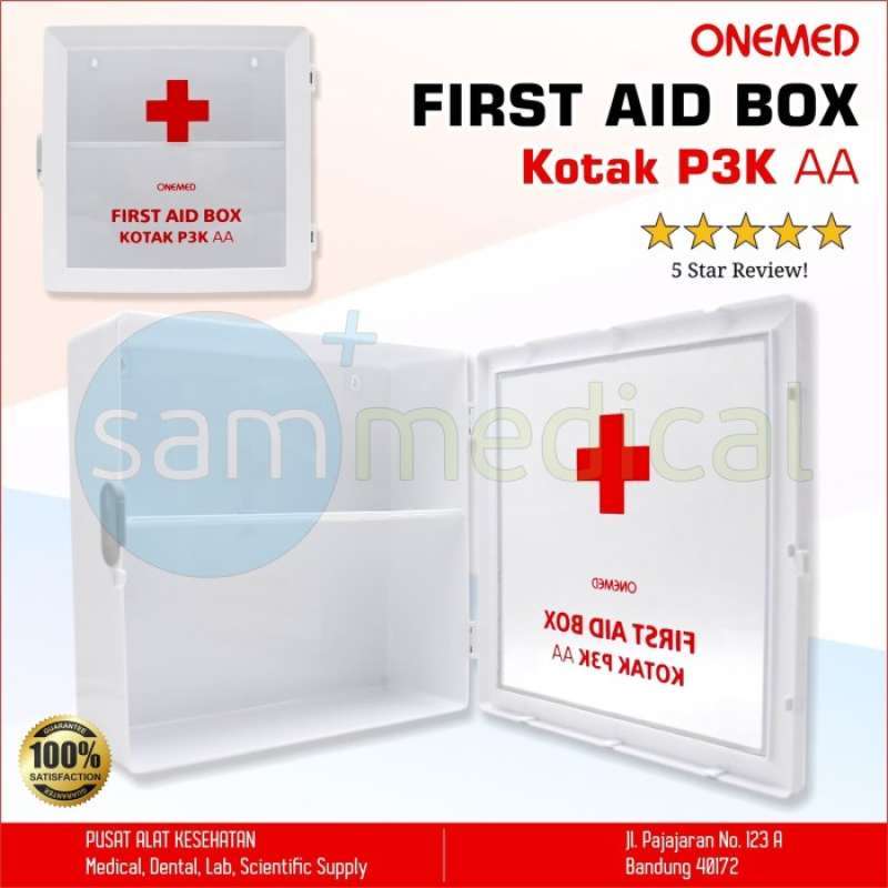Jual OneMed Kotak P3K atau First Aid Box Kecil Putih AA di Seller SAM ...
