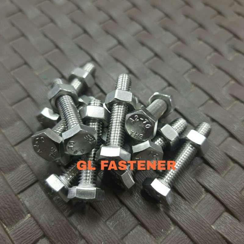 Promo Baut Mur Hex Stainless Steel 304 M6 X 16 Anti Karat Kunci 10 Sus 304 Diskon 3% Di Seller ...