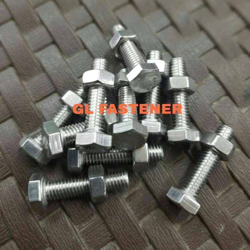 Promo Baut Mur Hex Stainless Steel 304 M6 X 16 Anti Karat Kunci 10 Sus 304 Diskon 3% Di Seller ...