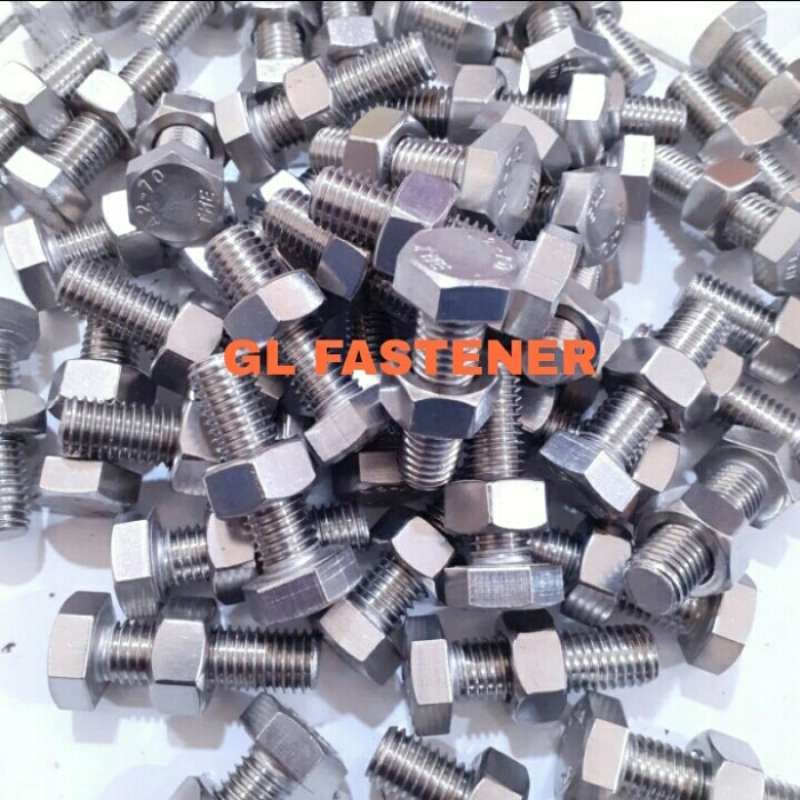 Promo Baut Mur Hex Stainless Steel 304 M4 x 35 anti karat Kunci 7 SUS 304 Diskon 3% di Seller GL ...