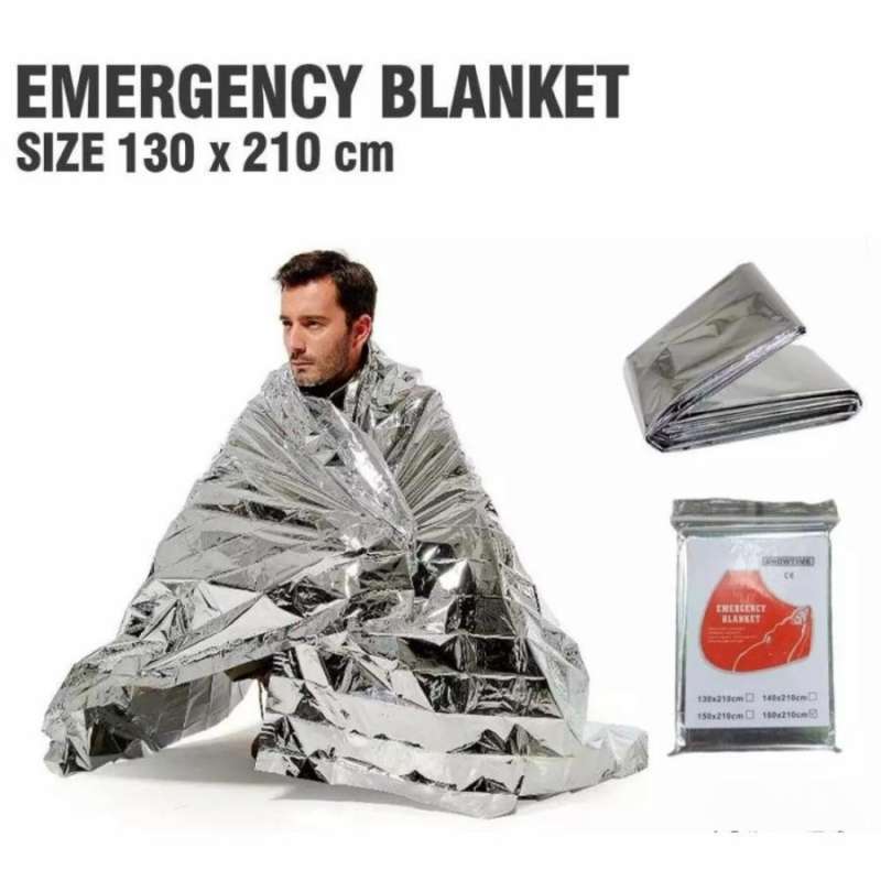 Jual Emergency Blanket Silver Selimut Foil Survival Pencegah Hipotermia ...