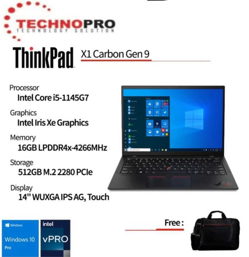 Jual Thinkpad X1 Carbon Gen 9 F400 I5-1145g7 16gb 512gb Ir 14wuxga Touch Win10pro Di Seller ...