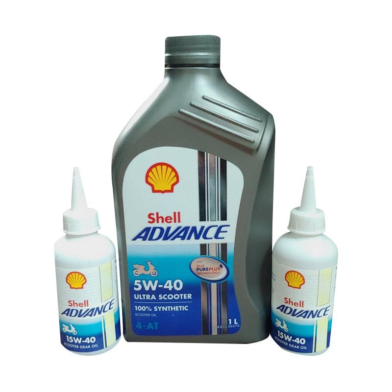 Jual Paket Oli Matic Shell Advance Ultra Scooter 5W 40 1L Synthetic Dan ...