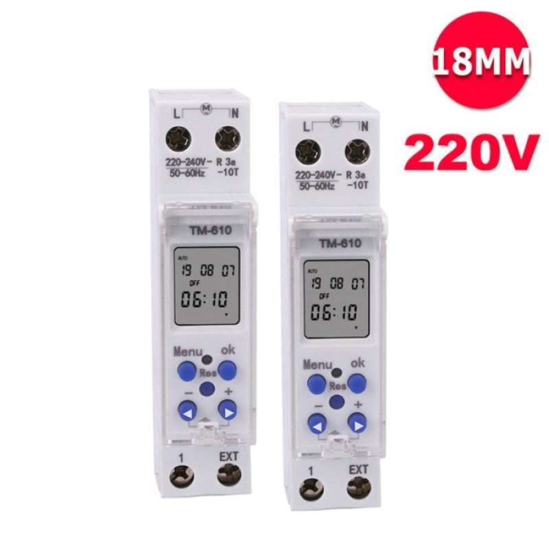 Jual 1210 Sinotimer 220v Tm610 1p Modul Timer Din Rail Programmable Di ...