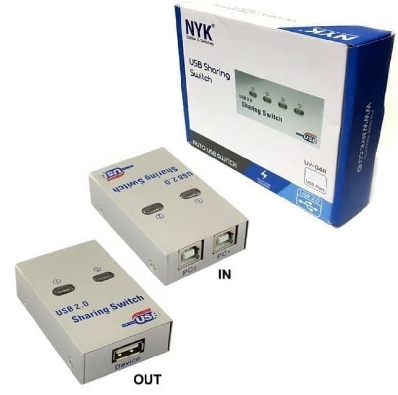 Promo Nyk Auto Switch Printer 2Port/Usb Sharing Switch Printer 2Port ...