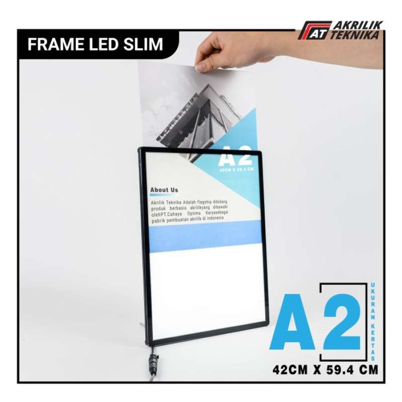 Jual Frame / Bingkai / Display Poster Led / Lampu Akrilik Slim Light ...
