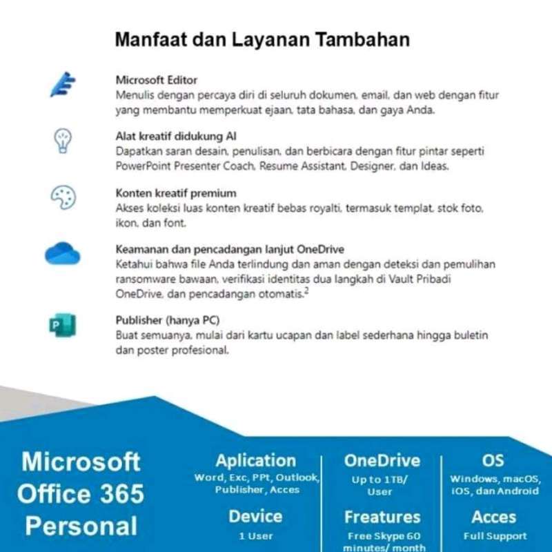 Jual Microsoft 365 Personal Software - Licensi 5.0 Di Seller Cemoy ...