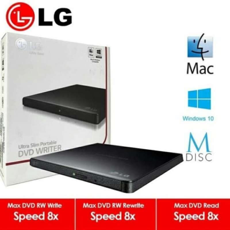 Jual LG DVD EXTERNAL SLIM USB 2.0 3.0 WRITTER READER ORIGINAL/DVD ...