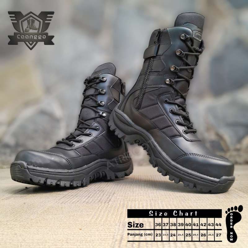 Jual CAANGGO - Sepatu PDL TNI POLRI Pria Sepatu PDL Safety Boots Ujung ...