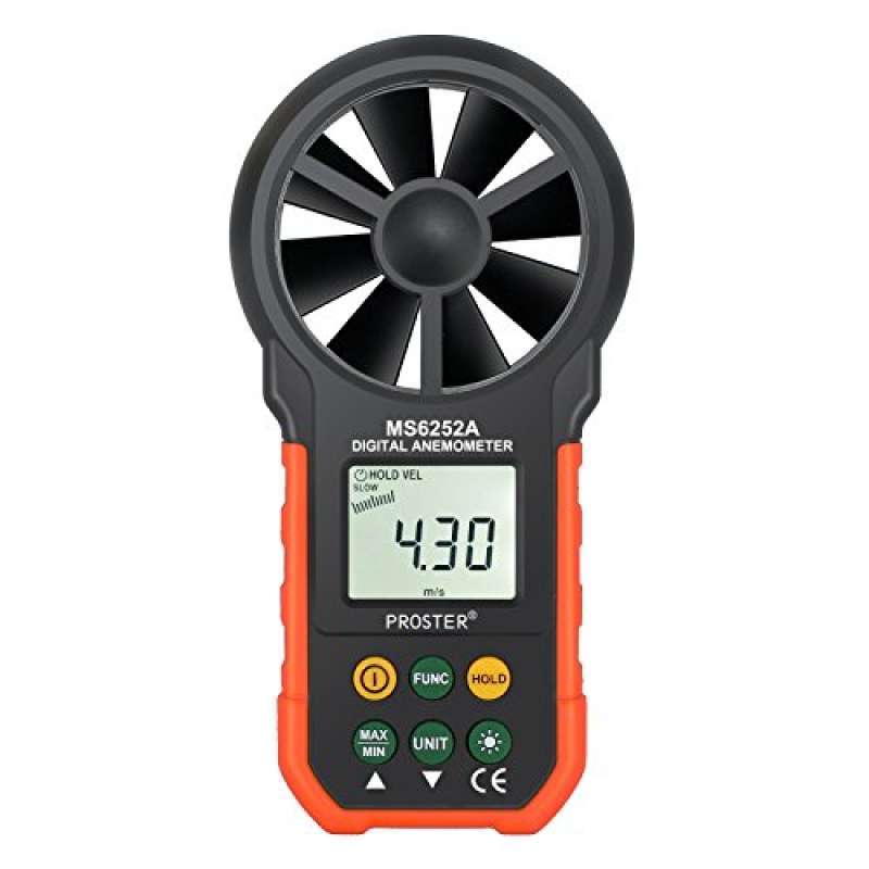 Promo Proster Handheld Anemometer Portable Wind Speed Meter CFM Meter ...