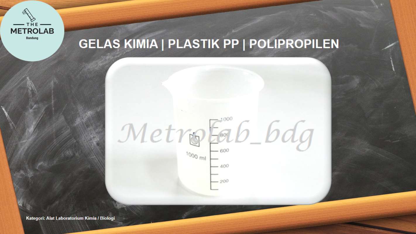 Jual Gelas Kimia 1000 ml | Plastic Beaker 1000 ml | Plastik PP | Polipropilen di Seller Metrolab ...