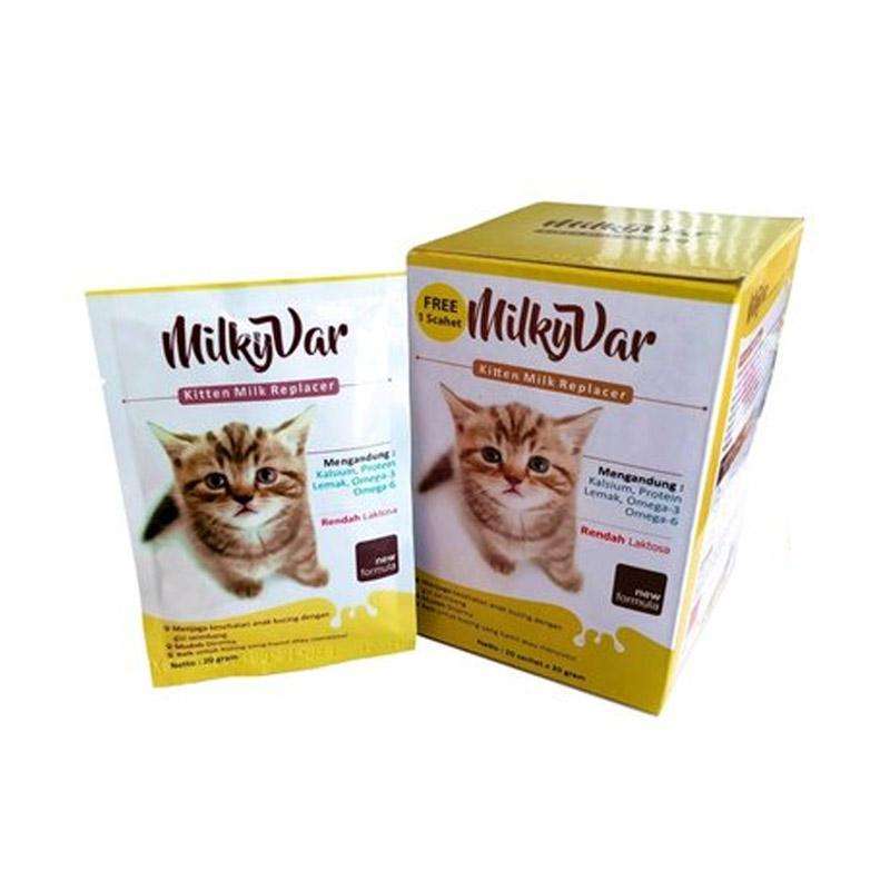Jual MilkyVar Kitten Milk Replacer Susu kucing [20 g/Sachet] di Seller ...