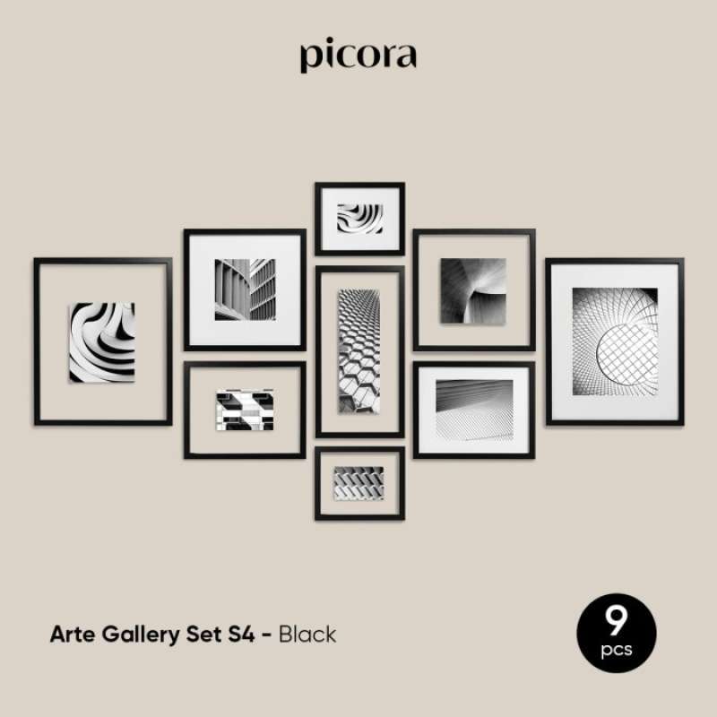 Jual Picora Arte Gallery Set S4-Frame Pigura Bingkai Foto Dinding-9Pcs ...