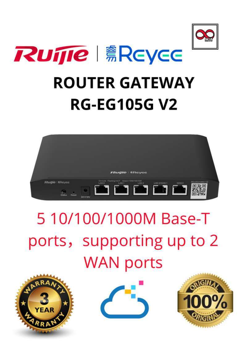 Jual Ruijie Reyee RG-EG105G V2 Series Cloud Managed Router di Seller ...