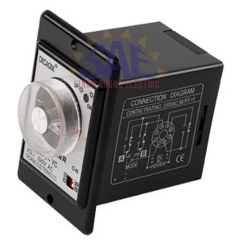 Jual AH2-YC ,380V MULTI-RANGE ANALOGUE TIMER (FLUSH) 8PIN ( ORI TAIWAN ...