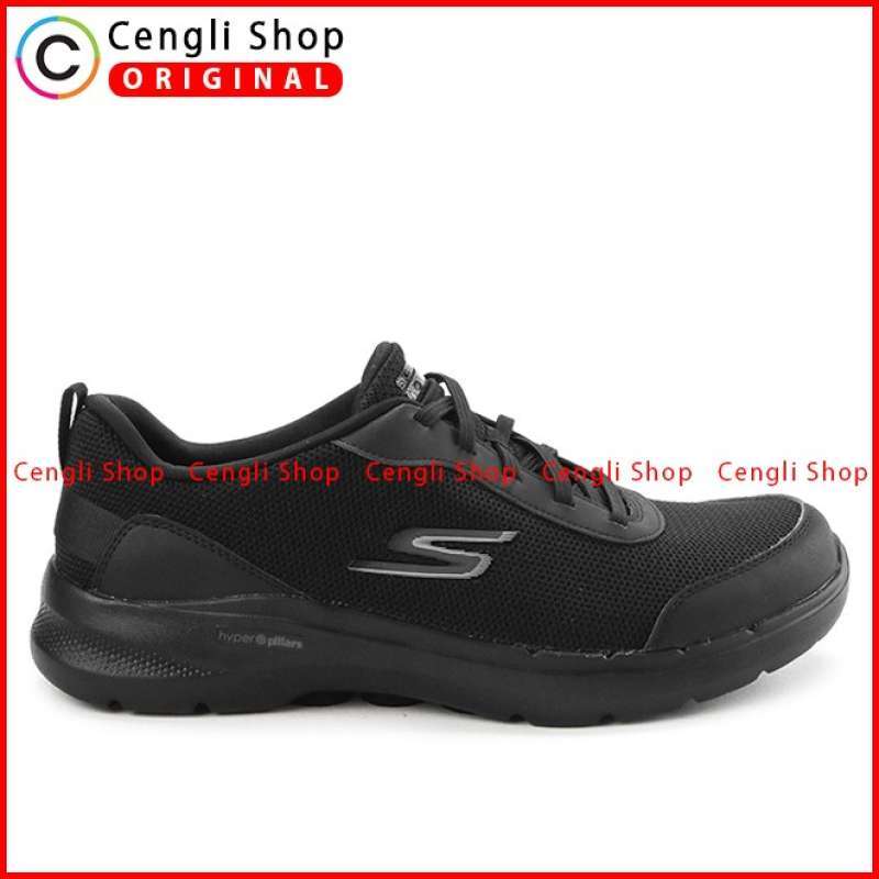 Jual SEPATU OLAHRAGA SKECHERS PRIA ORIGINAL GO WALK 6 ALL FULL BLACK ...
