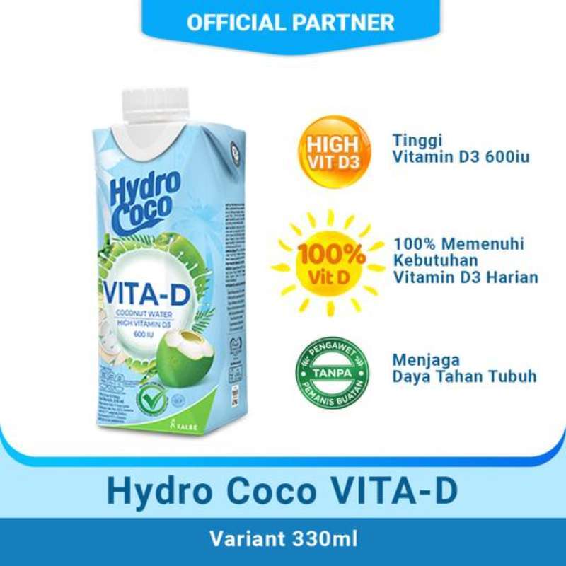 Promo Hydro Coco VITA-D Minuman Air Kelapa [330 mL] Diskon 11% di ...