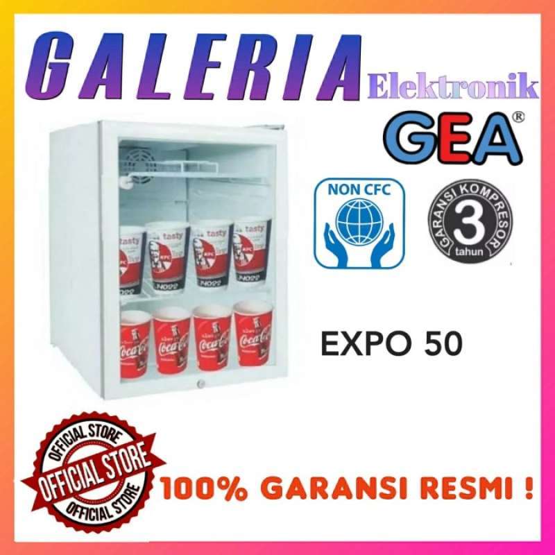 Jual SHOWCASE KULKAS MINUMAN DISPLAY COOLER PORTABLE MINI GEA EXPO 50 ...
