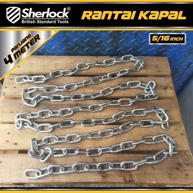 Promo Rantai Besi / Kapal Galvanized 8 mm ( 5/16 inch ) panjang 4 meter ...