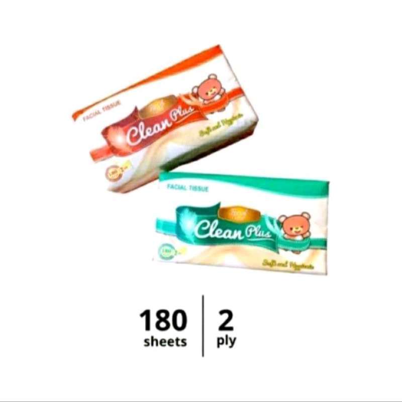 Jual Tissue/Tisu/clean plus/Tissue clean plus 180 sheets di Seller Toko ...