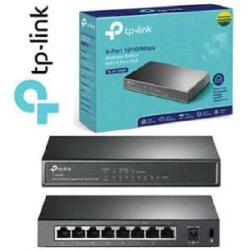 Jual TP-Link TL-SF1008P 8-Port 10/100Mbps Desktop Switch with 4-Port ...