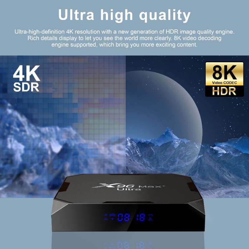 Jual X96 MAX PLUS ULTRA - Android OS Smart TV Box 8K UHD - RAM 4GB ROM ...