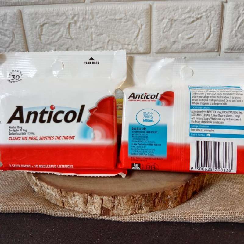 Promo Anticol 3 X 10 Lozenges Nestle Permen Pereda Tenggorokan & Hidung ...