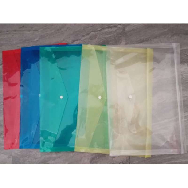 Jual [ Lusin ] Map Plastik Kancing Satu Folio - Micro Murah Di Seller ...