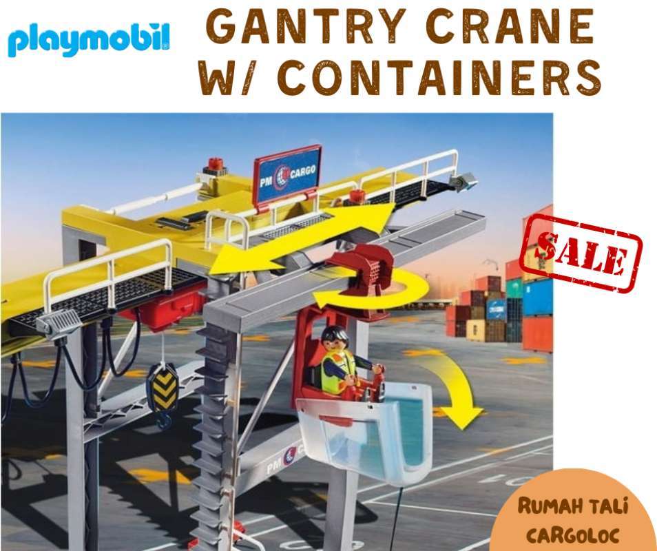 Jual Mainan Motorik Anak PLAYMOBIL GANTRY CRANE with CONTAINERS di ...