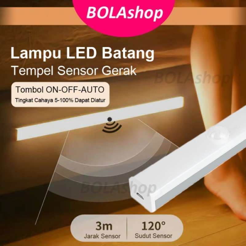 Jual Lampu Baca Bentuk Batang Sensor Gerak Led Tempel Dinding Lemari ...