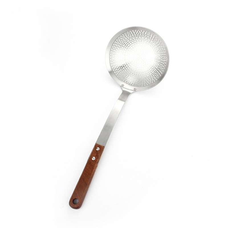 Jual Large Size Stainless Steel Drain Oil Leakages Spoon Filter Kitchen ...