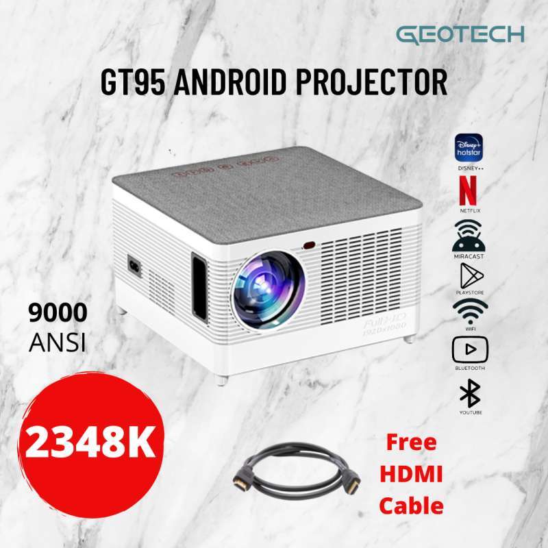 Jual Proyektor GT95 GEOTECH Projector Android Mini Portable Proyektor ...